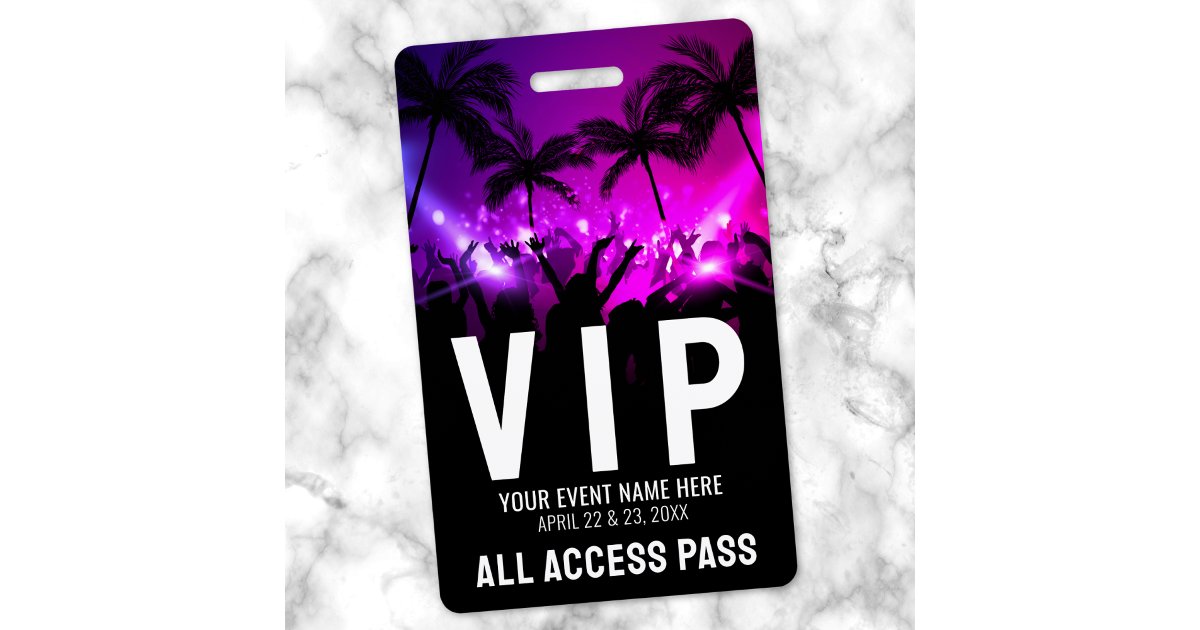 All Access Pass Event VIP Badge | Zazzle