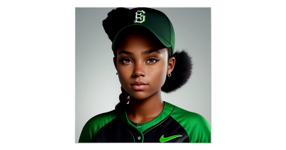 All-American Softball Player Poster | Zazzle