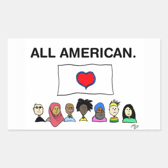 All American Sticker | Zazzle