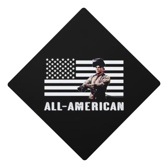 All-American Welder Graduation Cap Topper | Zazzle