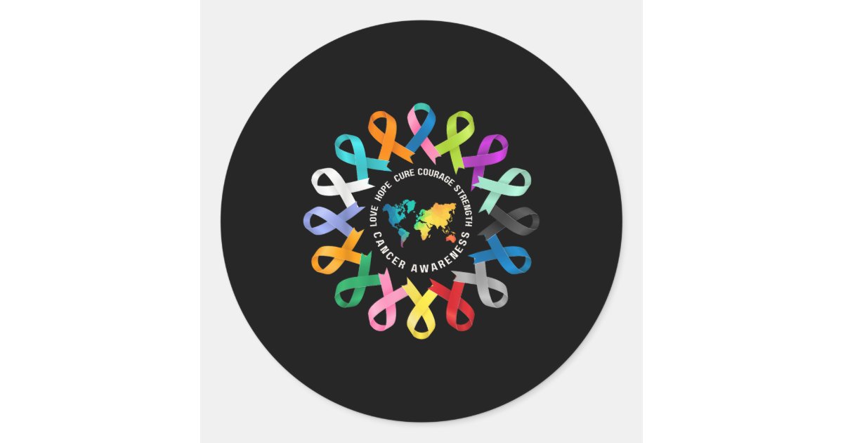 All Cancer S Awareness Fight Cancer Ribbon Support Classic Round ...