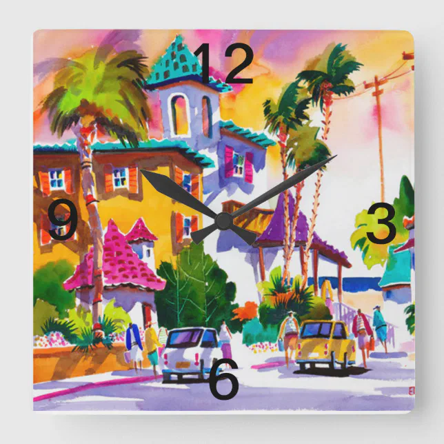 ALL DAY HAPPY HOUR WALL CLOCK | Zazzle