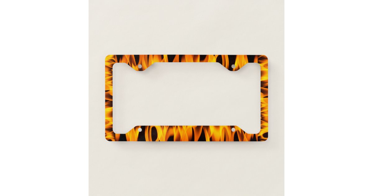 All Flames License Plate Frame | Zazzle