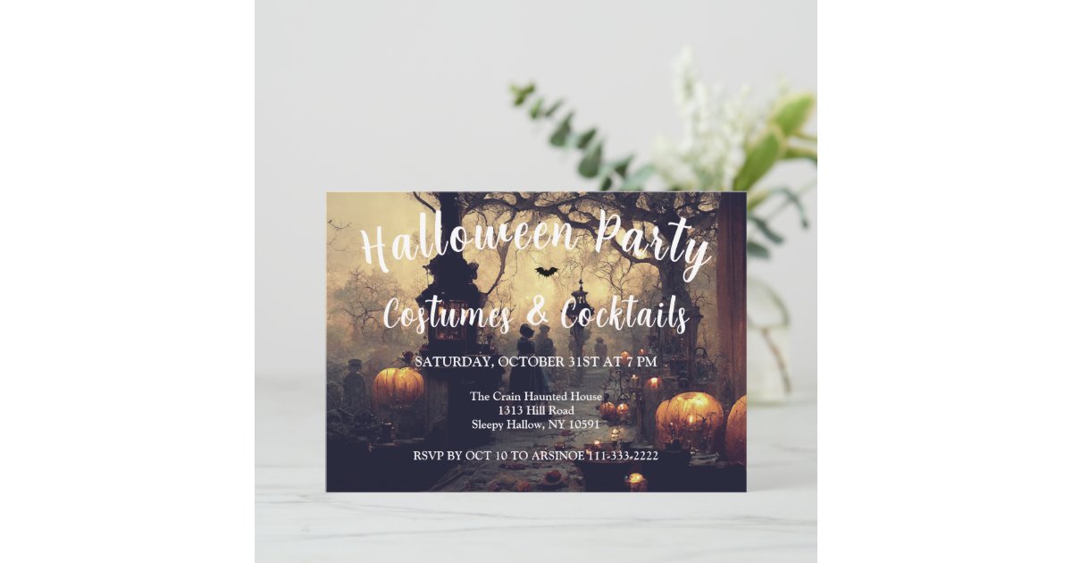 All Hallows Eve Halloween Party Invitation | Zazzle