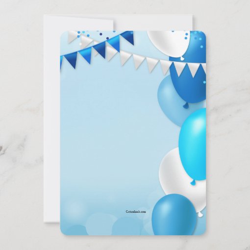 All in Blue Photo Birthday Invitation | Zazzle