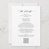 All in One Details on Back Calligraphy Wedding Invitation | Zazzle