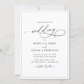 All-In-One Elegant Script Sage Green Wedding Invitation | Zazzle