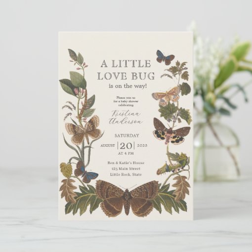 All in One Little Love Bug Baby Shower Invitation | Zazzle