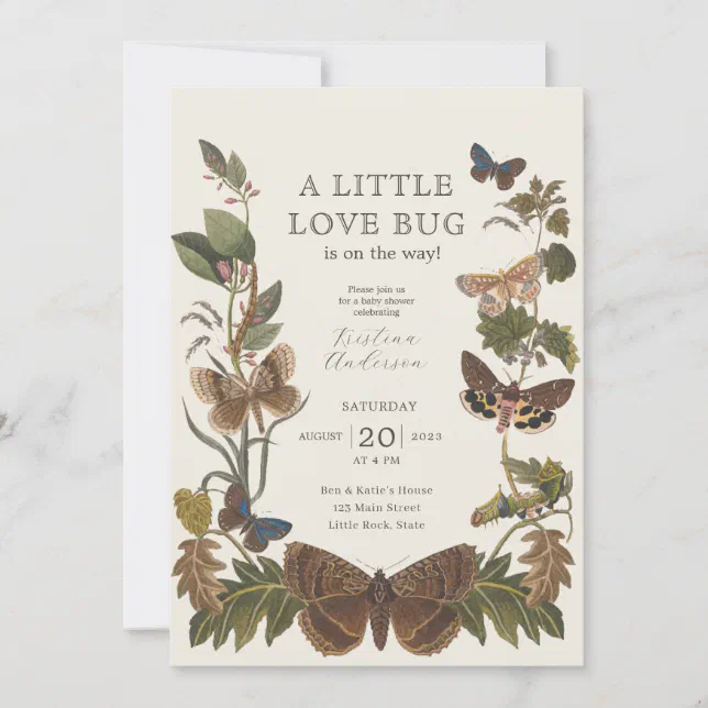 All in One Little Love Bug Baby Shower Invitation | Zazzle