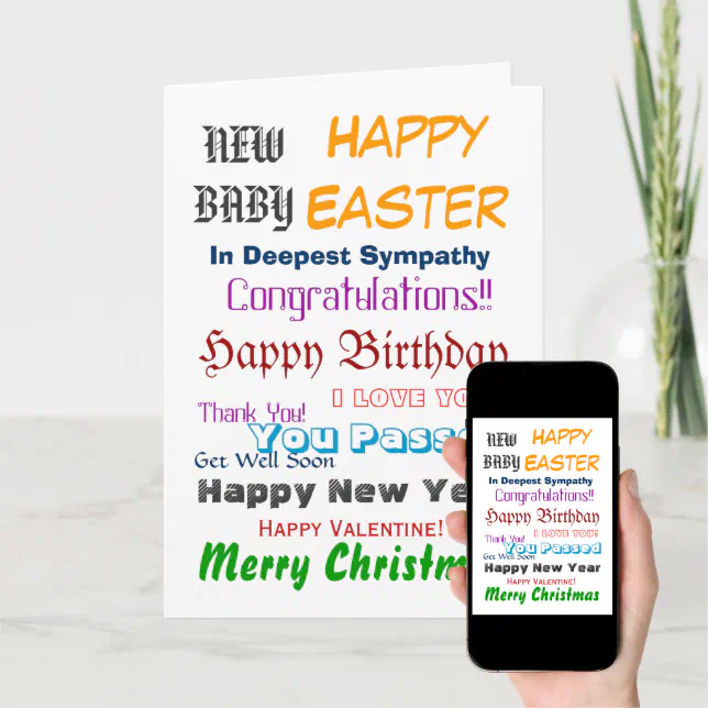 ALL IN ONE MULTI PURPOSE CARD SEND ONE A YEAR | Zazzle