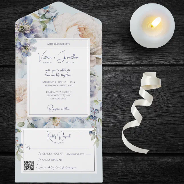 All in One Wedding Invite | Zazzle