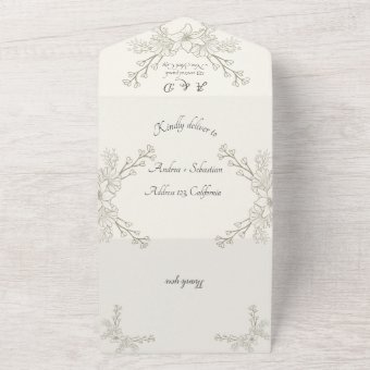 All in One Wedding Invite, template, personalized All In One Invitation ...