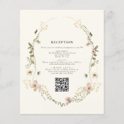All in One Wildflower QR Code Garden Wedding | Zazzle