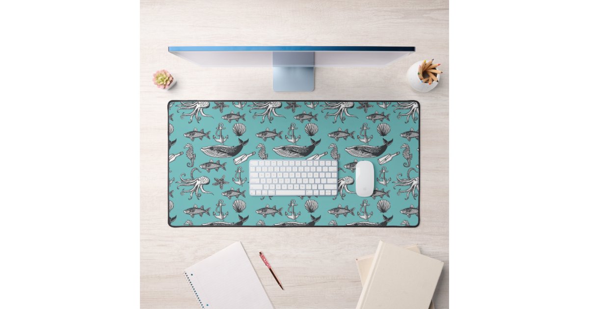 All Of The Sea Pattern Desk Mat | Zazzle