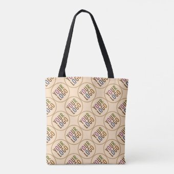 All Over Print Custom Tote Bag with Company Logo | Zazzle