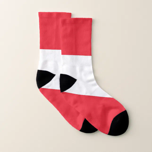 All Over Print Socks with Flag of Austria | Zazzle
