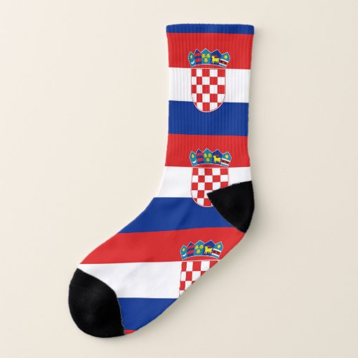 All Over Print Socks with Flag of Croatia | Zazzle