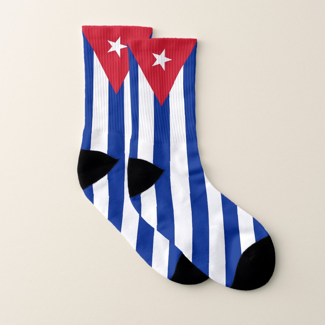 All Over Print Socks with Flag of Cuba | Zazzle