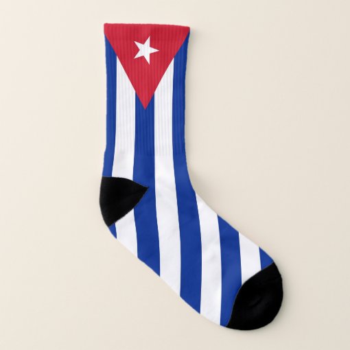 All Over Print Socks with Flag of Cuba | Zazzle