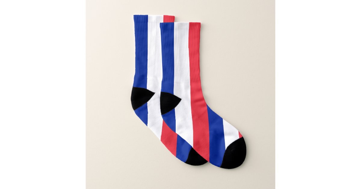 All Over Print Socks with Flag of France | Zazzle