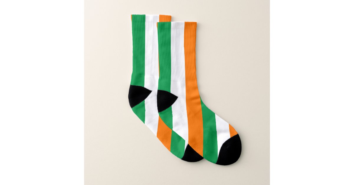 All Over Print Socks with Flag of Ireland | Zazzle