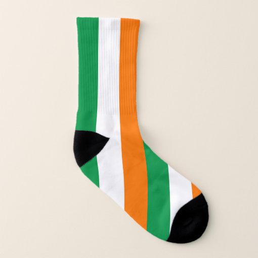 All Over Print Socks with Flag of Ireland | Zazzle