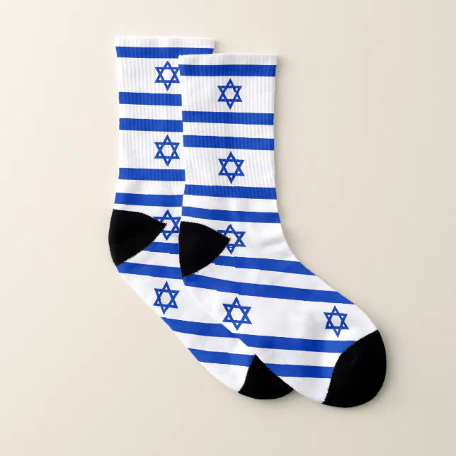 All Over Print Socks with Flag of Israel | Zazzle