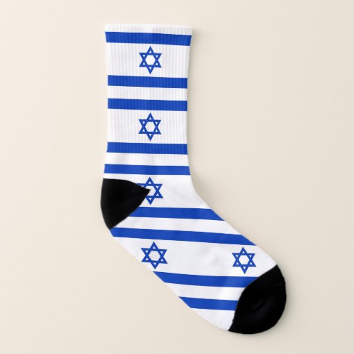 All Over Print Socks with Flag of Israel | Zazzle
