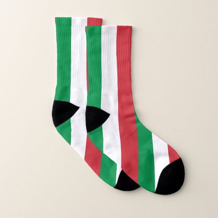 All Over Print Socks with Flag of Italy | Zazzle