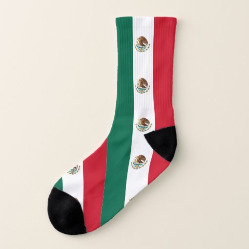 All Over Print Socks with Flag of Mexico | Zazzle