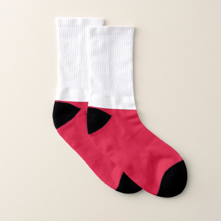 All Over Print Socks with Flag of Poland | Zazzle