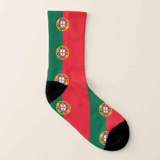 All Over Print Socks with Flag of Portugal | Zazzle