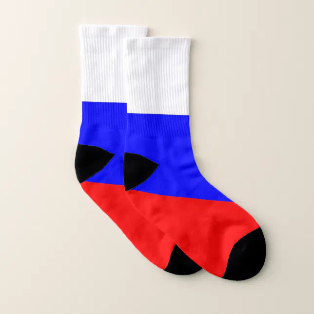 All Over Print Socks with Flag of Russia | Zazzle
