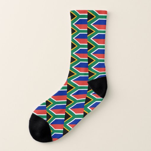 All Over Print Socks with Flag of South Africa | Zazzle