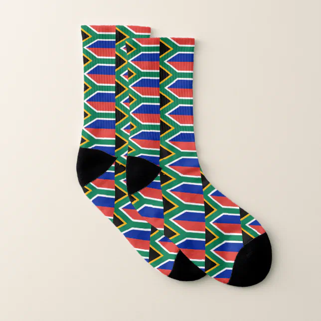 All Over Print Socks with Flag of South Africa | Zazzle