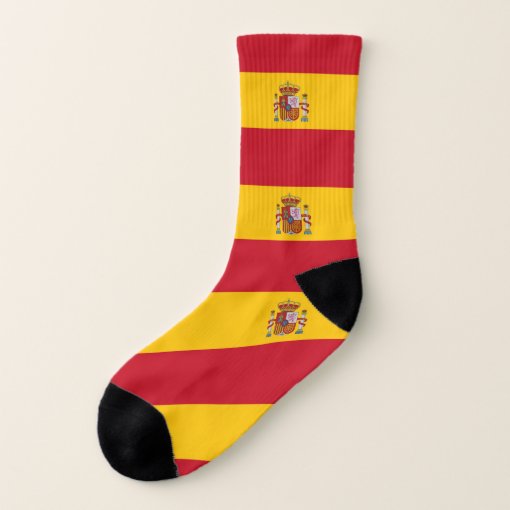 All Over Print Socks with Flag of Spain | Zazzle