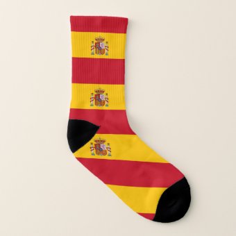All Over Print Socks with Flag of Spain | Zazzle