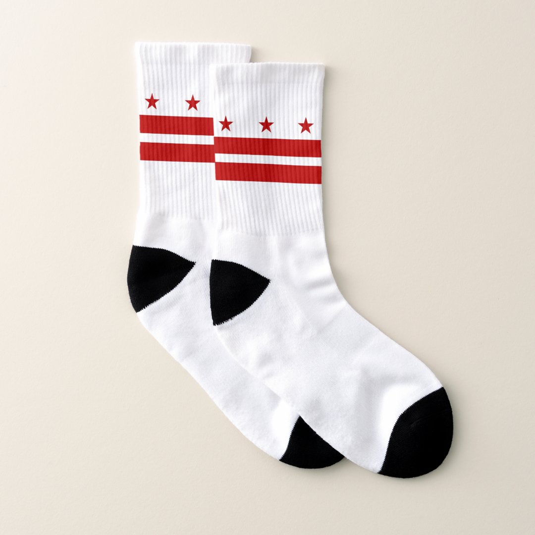 All Over Print Socks with Flag of Washington DC | Zazzle