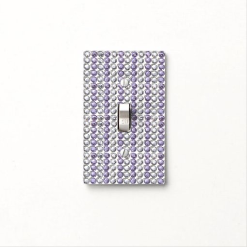 All Over Purple Mauve Rhinestones Bling Light Switch Cover | Zazzle