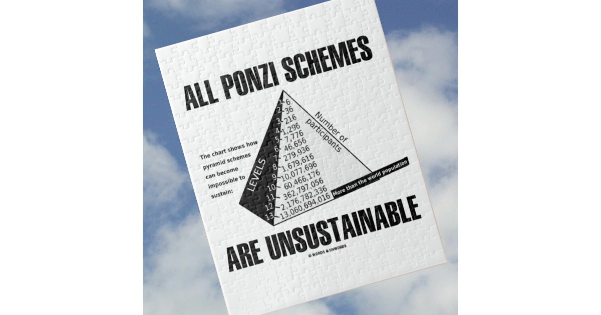 All Ponzi Schemes Are Unsustainable (Econ Humor) Jigsaw Puzzle | Zazzle