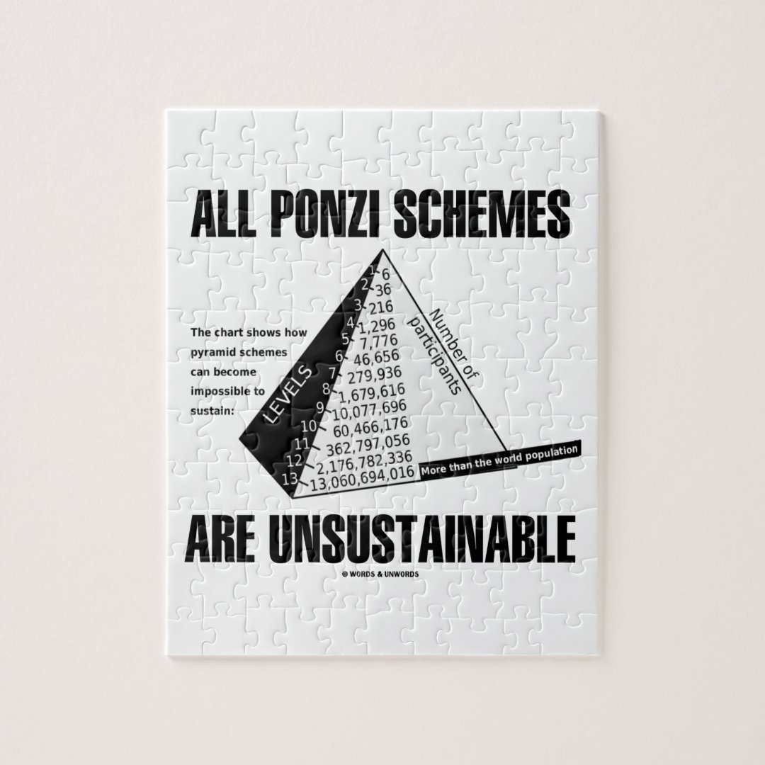 All Ponzi Schemes Are Unsustainable (Econ Humor) Jigsaw Puzzle | Zazzle