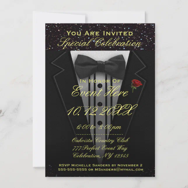 All Purpose | Tuxedo Invitation | Zazzle