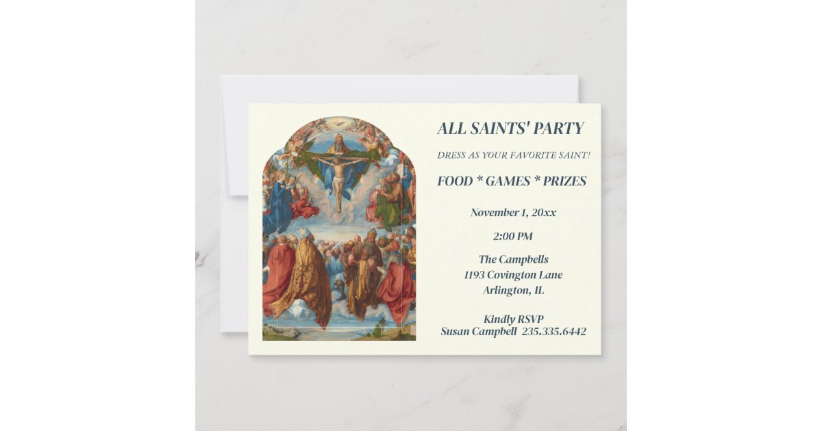 ALL SAINTS DAY FEAST DAY PARTY CELEBRATION INVITATION | Zazzle