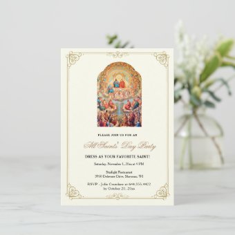 All Saint's Day Party Celebration Catholic Invitation | Zazzle