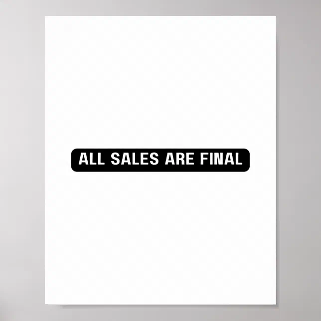 All Sales Final Sign, Tabletop Signage, Store Poster | Zazzle