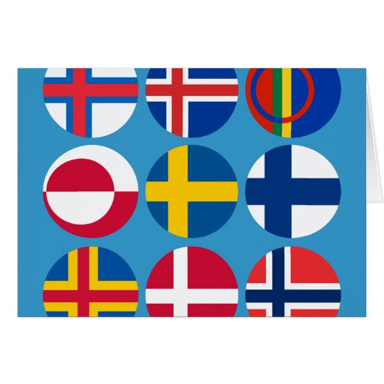 All Scandinavian Flags Card | Zazzle.com