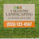 All Season Tree and Lawn Service Landscaping Busin Sign | Zazzle