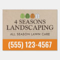 All Season Tree and Lawn Service Landscaping Busin Sign | Zazzle