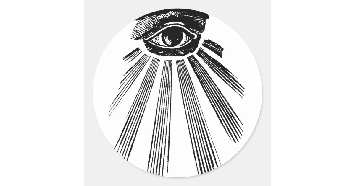 All Seeing Eye Mason Classic Round Sticker | Zazzle