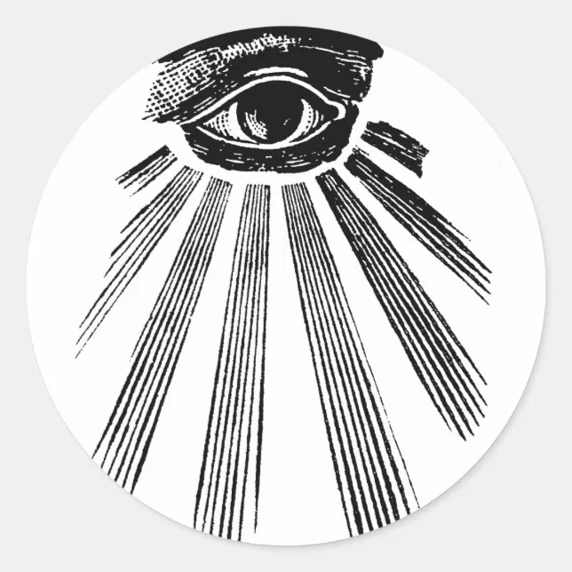 All Seeing Eye Mason Classic Round Sticker | Zazzle